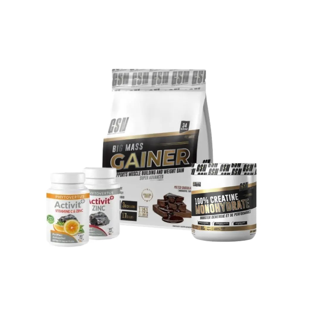Big Mass Gainer Gsn 6 Kg + Creatine Gsn 200 G + Zinc + Vit C ...