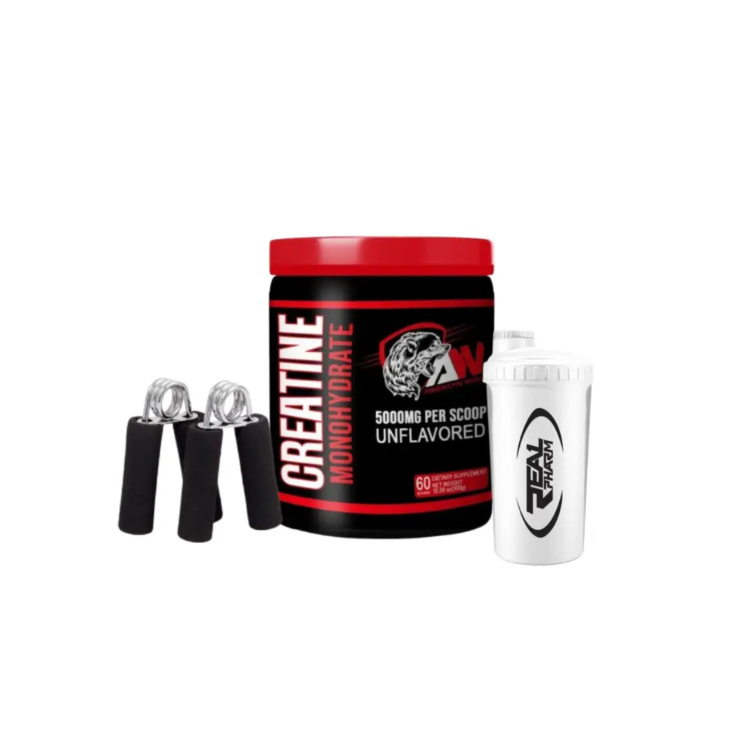 Creatine 200 G + Shaker + 2 Hand Grip - gymproprotein