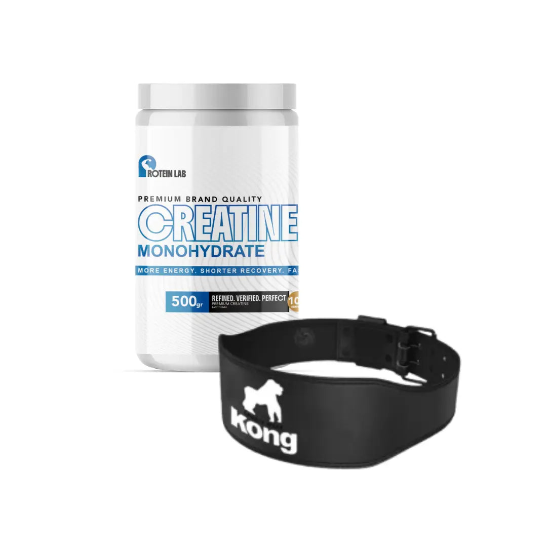 Creatine Monohydrate 500 G + Ceinture De Musculation En Cuir Kong ...