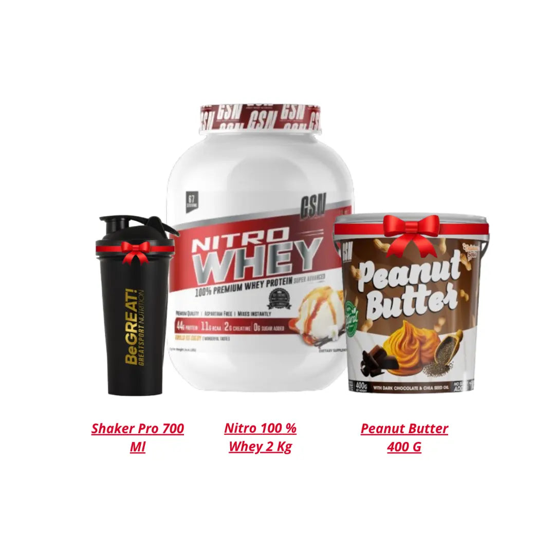 Gsn Nitro Whey 2 Kg + 2 Cadeaux - gymproprotein - Tunisie