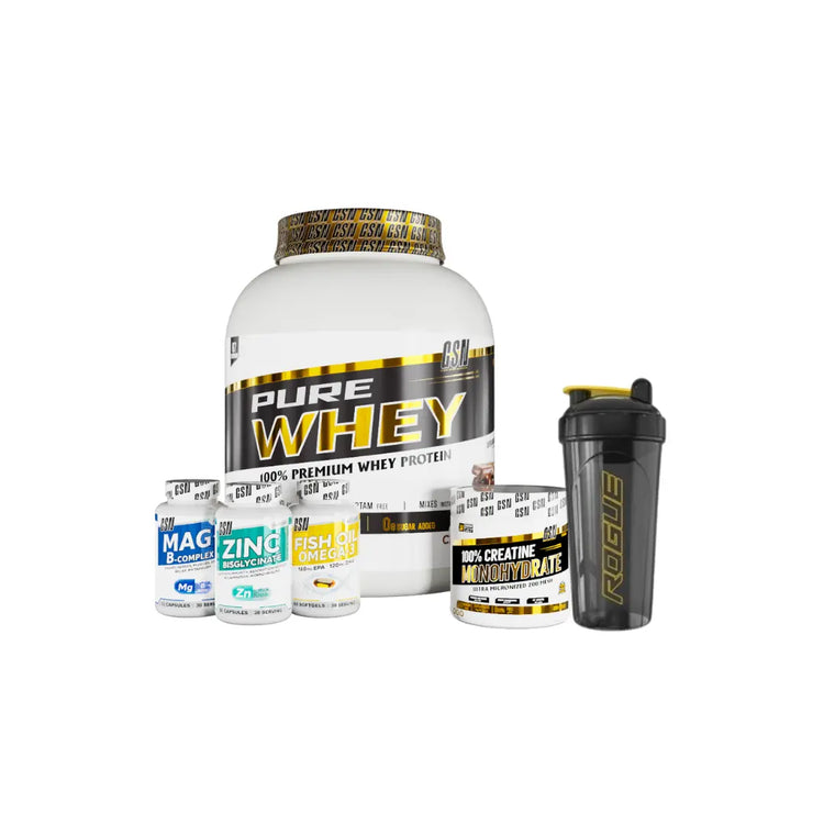 Gsn Pure Whey 2 Kg + Creatine +Omega + Zinc +Magnesium + Shaker 700 Ml ...