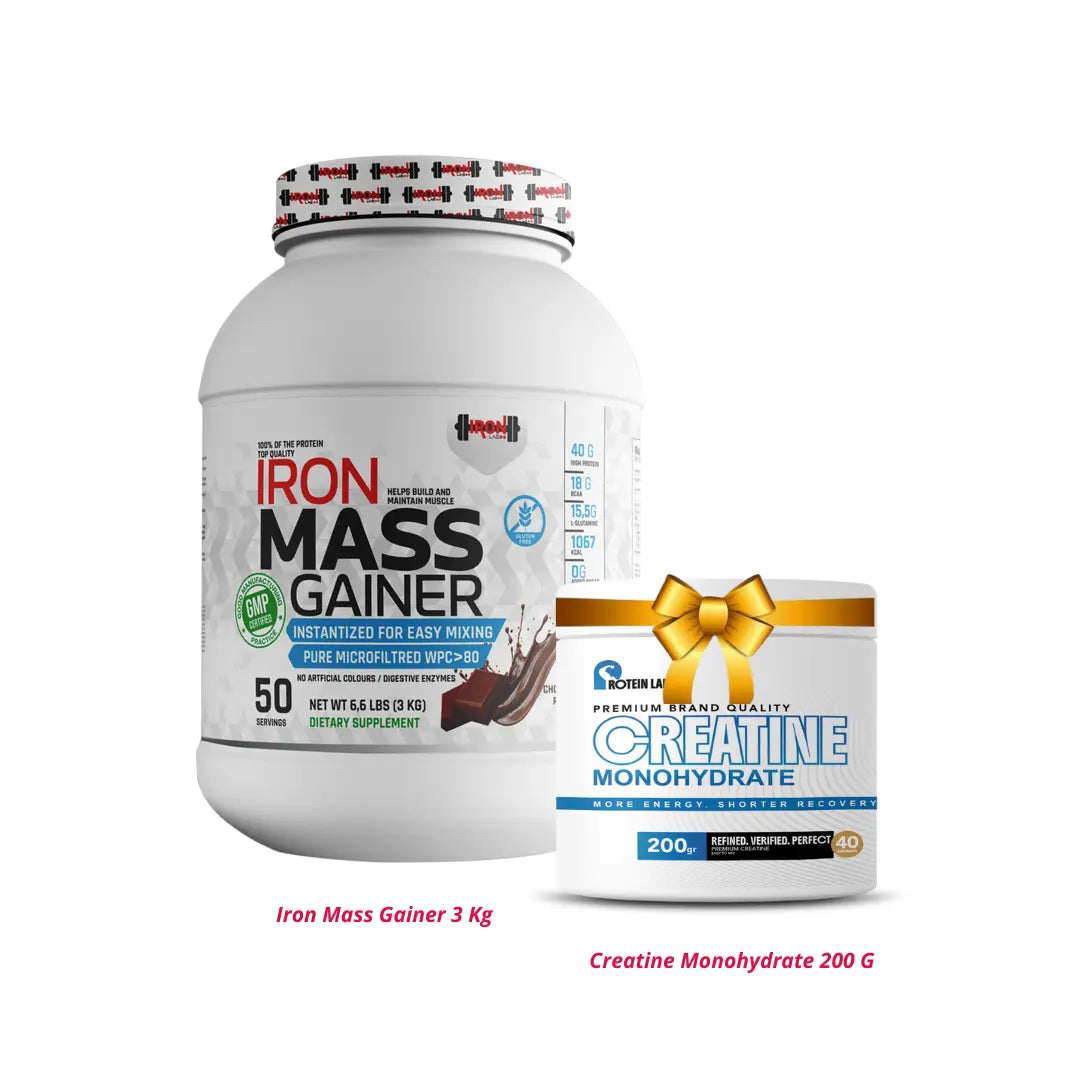 Iron Mass Gainer 3 Kg + Creatine Offerte - gymproprotein - Tunisie