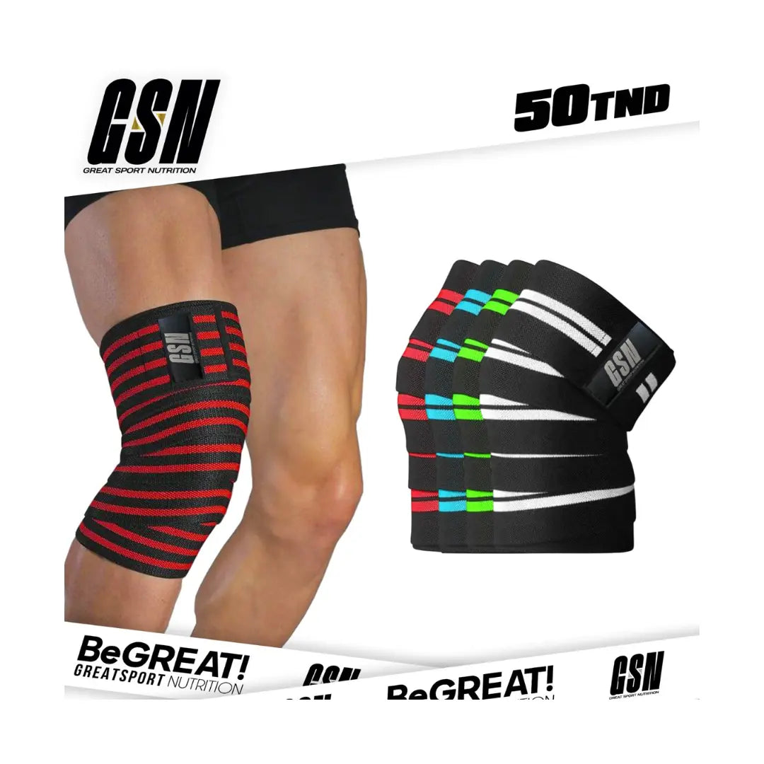 KNEE WRAPS GSN - gymproprotein - Distributeur Nº 1 En tunisie