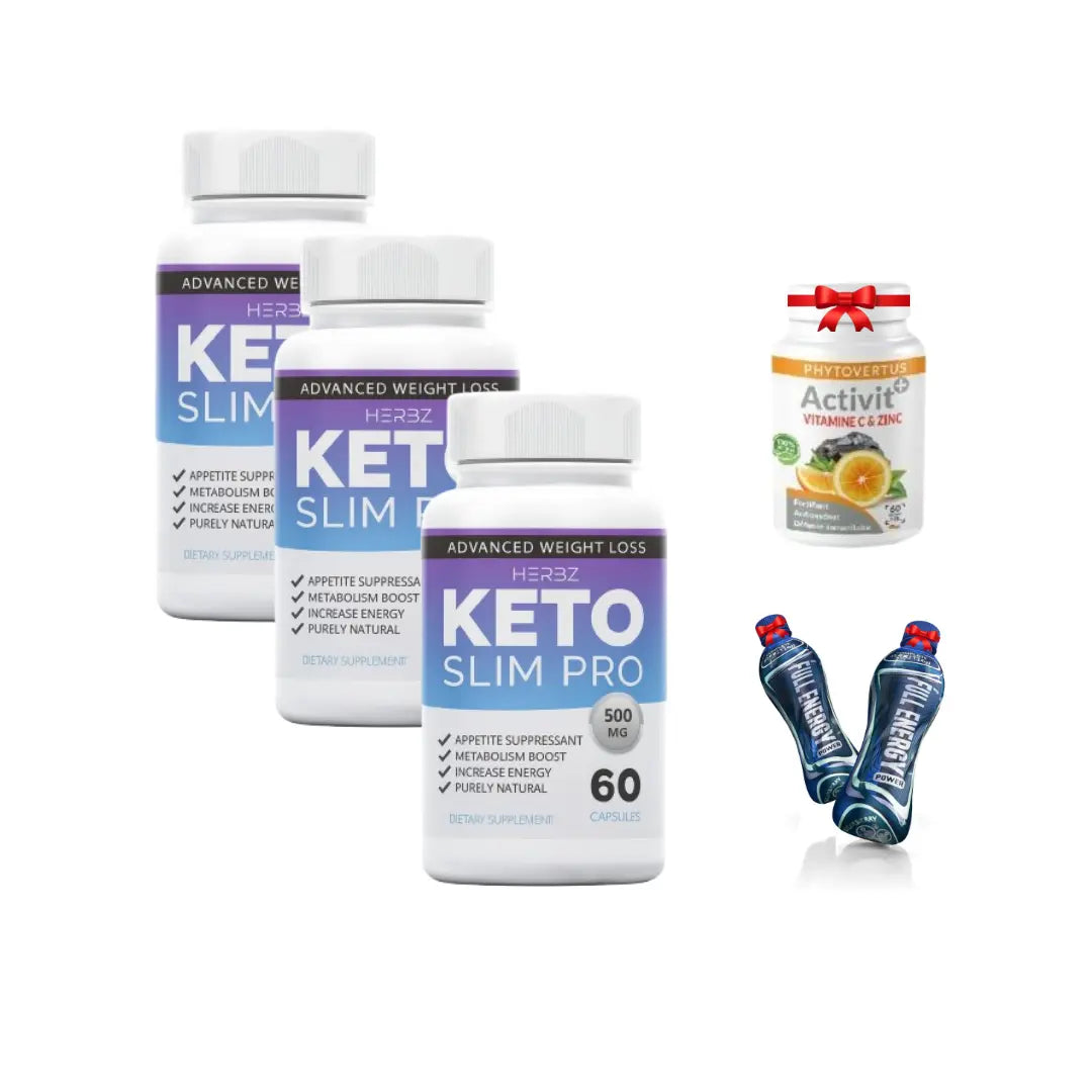 Keto Slim Pro Fat Burner Pack 180 Capsules + 3 Cadeaux - gymproprotein