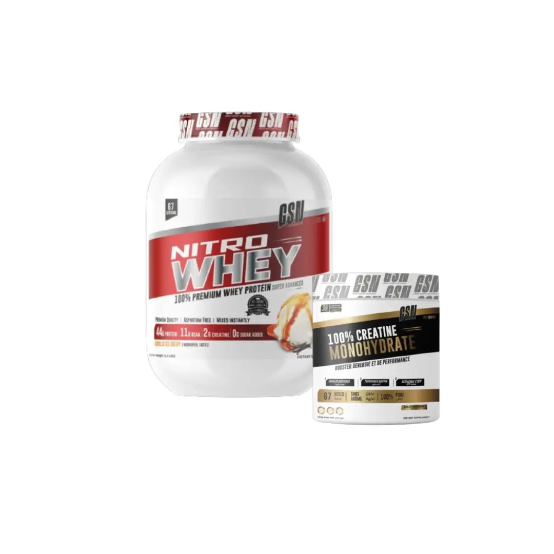 Nitro 100 % whey Protein 2 Kg + Creatine Monohydrate 67 Doses ...