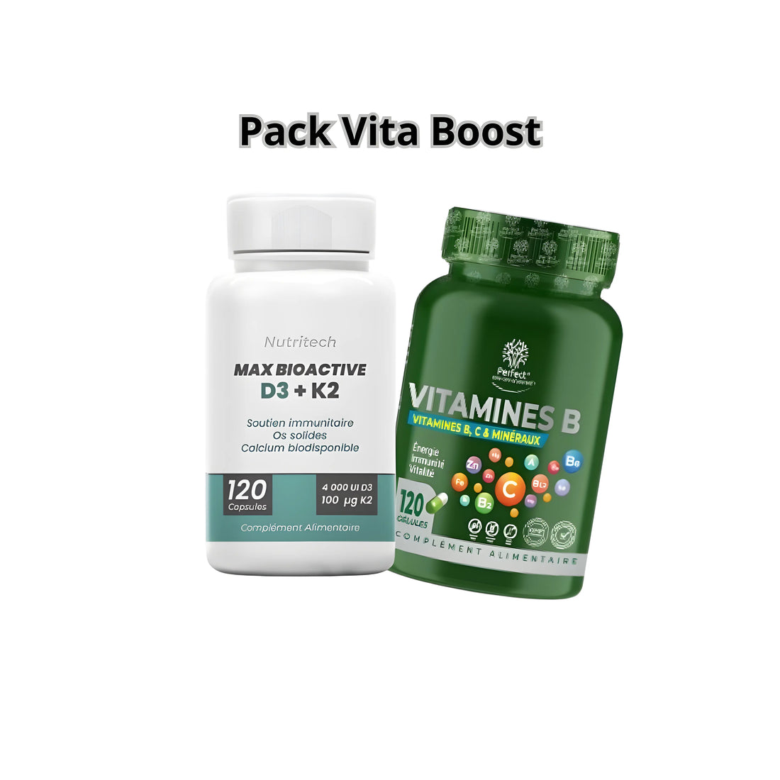 Vitamine B D3 K2 240 Capsules - gymproprotein - Tunisie